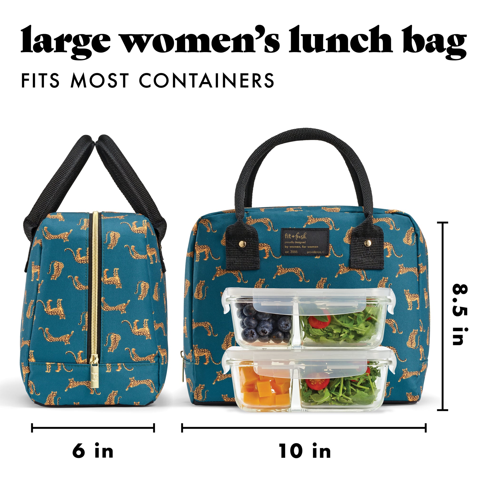 Bloomington Lunch Bag with Lunch Kit, Fruits & Veggies – Fit + Fresh ...